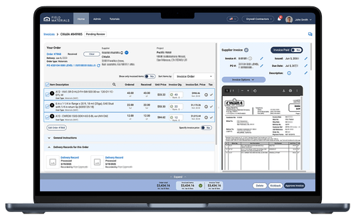 Field Materials: Invoices Module